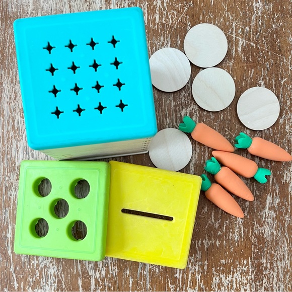 LOVEVERY | Toys | Lovevery Wood Sorting Box Carrotscoin Interchangeable ...